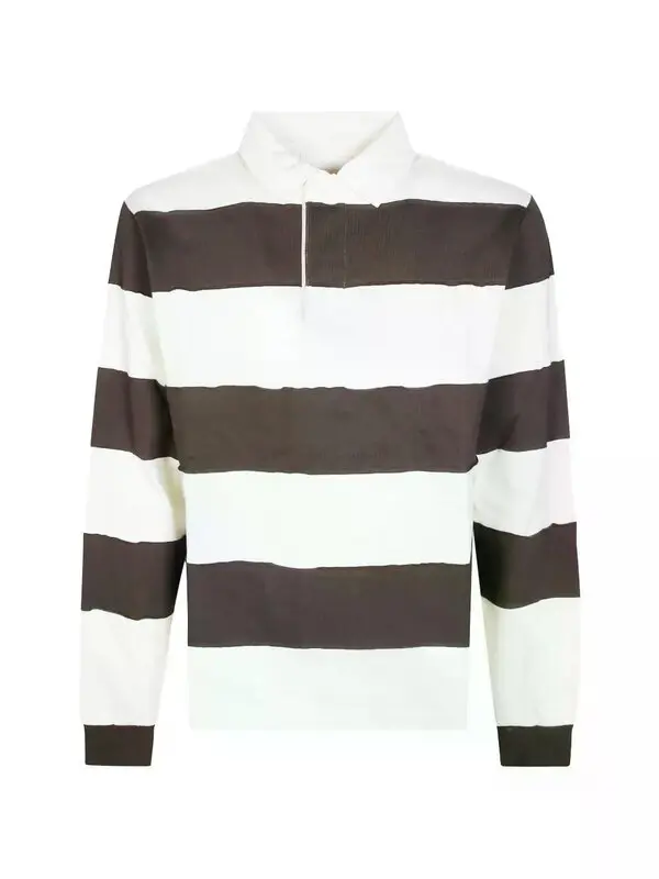 WOC Striped Long-sleeve Polo Shirt