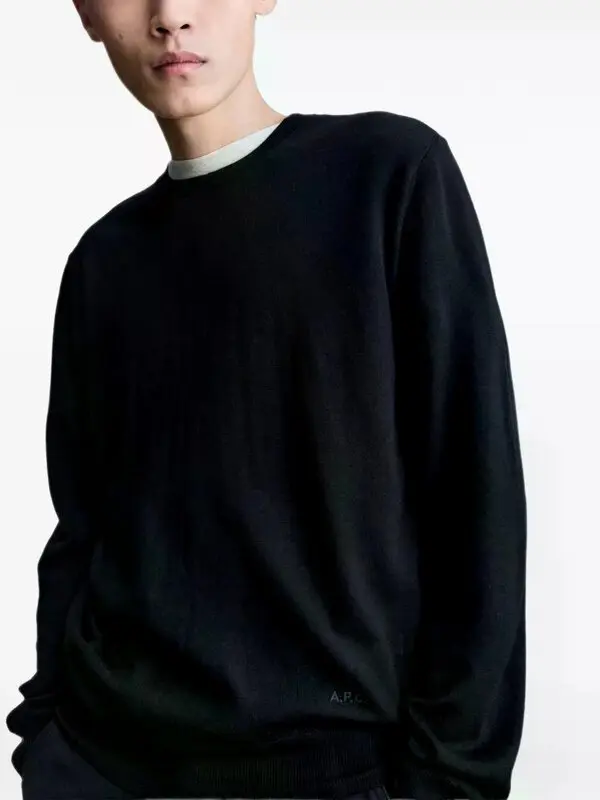 A.p.c. Matthieu Logo-print Crew-neck Sweater