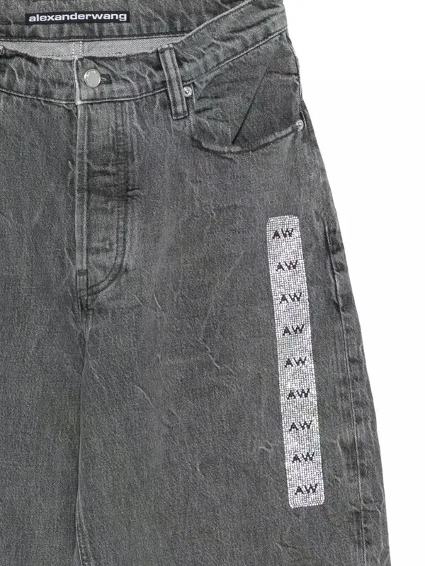 Alexander Wang Crystal-embellished Jeans