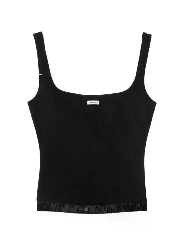 ENTIRE STUDIOS Logo-patch Top - Black