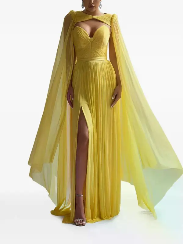 CRISTALLINI Pandora Maxi Gown - Yellow
