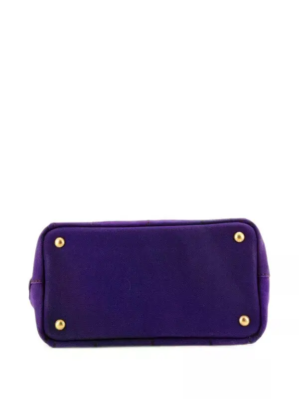 Prada Canapa Convertible Canvas Mini Tote Bag