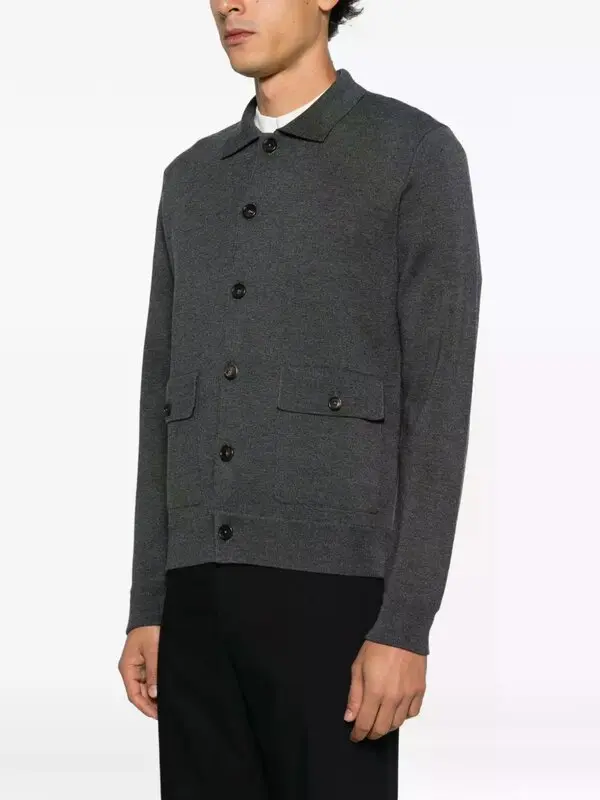Corneliani Button-down Flap-pocket Sweater - Grey