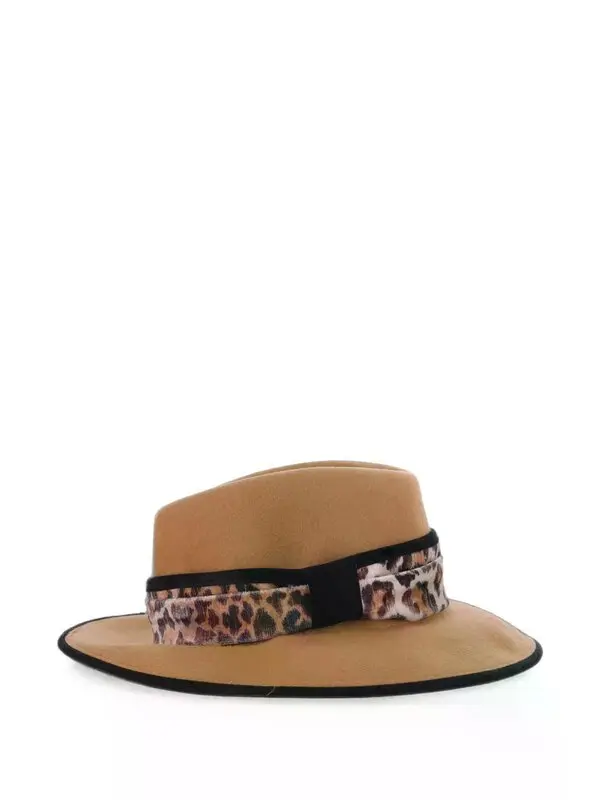 ALEXIA ALVAREZ DE TOLEDO Leopard-print Wool Hat