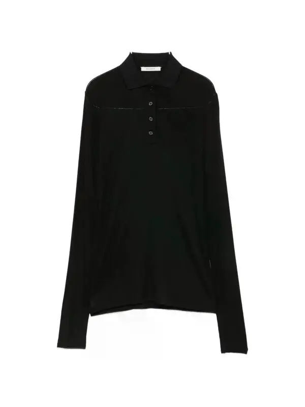 ENTIRE STUDIOS Long-sleeve Polo Shirt - Black