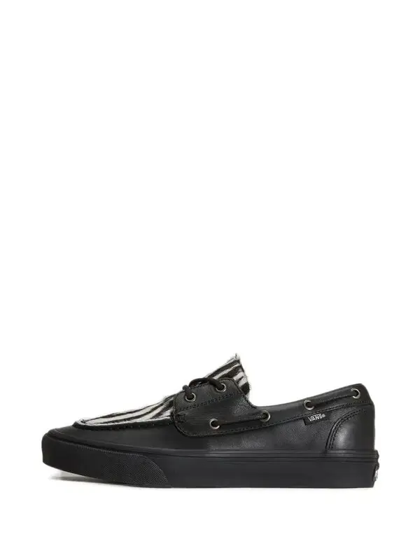 VANS Zebra-print Leather Boat Shoes