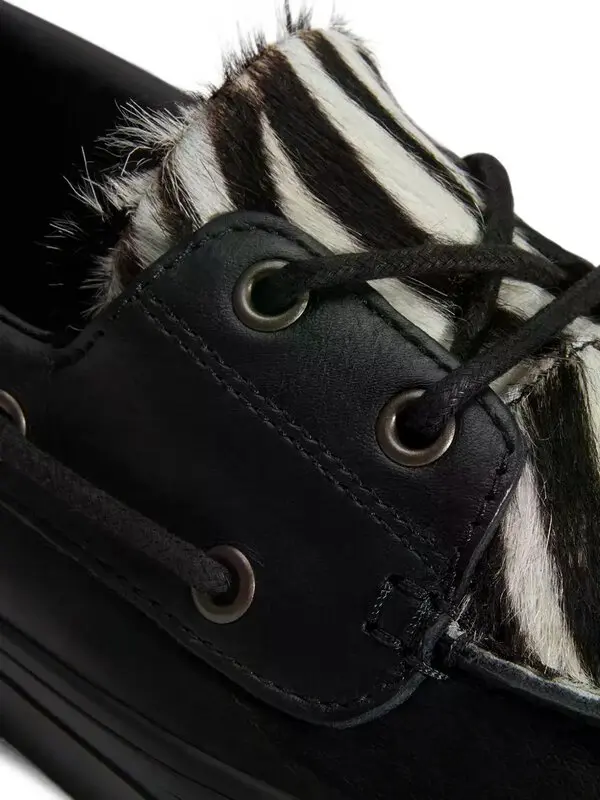 VANS Zebra-print Leather Boat Shoes