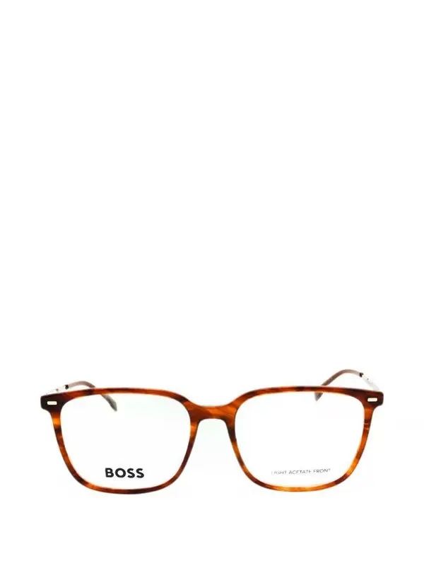 BOSS Tortoiseshell-effect Rectangle-frame Glasses