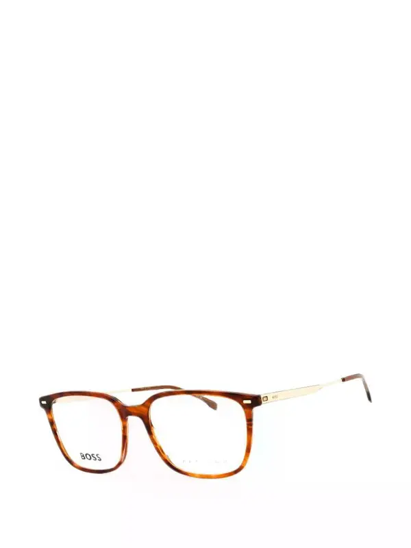 BOSS Tortoiseshell-effect Rectangle-frame Glasses