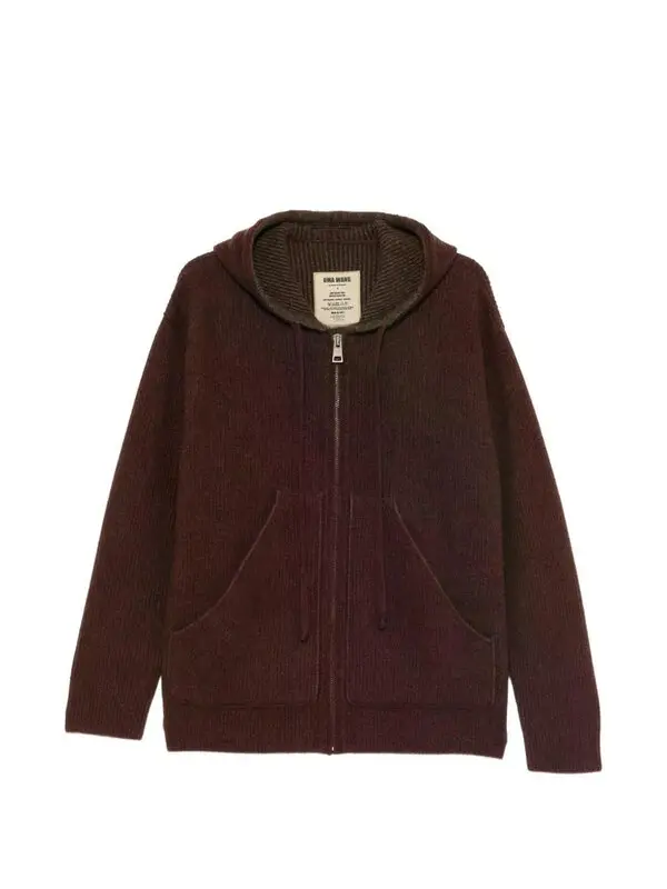 UMA WANG Ribbed-knit Drawstring Hoodie
