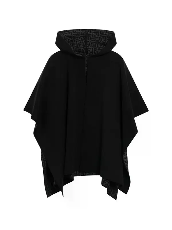Fendi Ff Zucca Logo-pattern Hooded Poncho