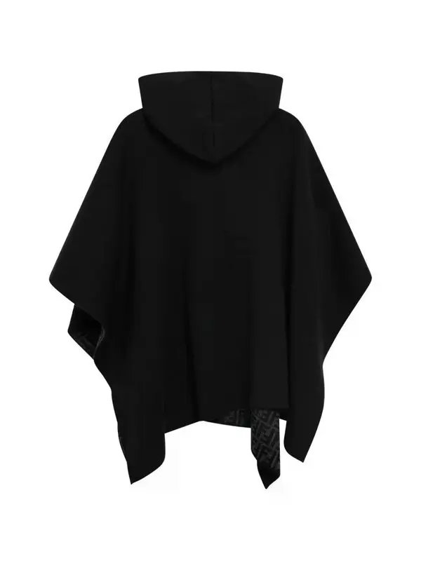 Fendi Ff Zucca Logo-pattern Hooded Poncho