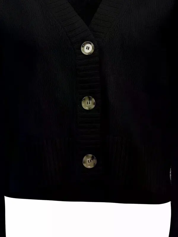 ALLUDE V-neck Button-up Cardigan - Black