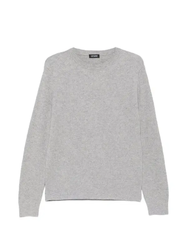 CENERE GB Ribbed-knit Crew-neck Sweater