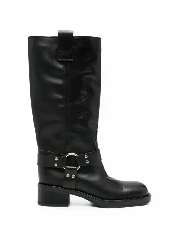 GISEL B Harness-detail Leather Boots