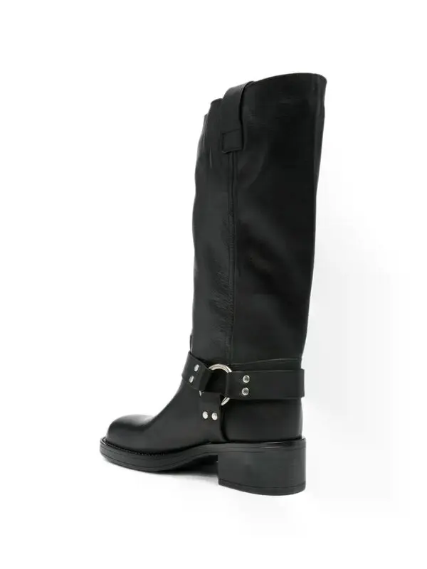 GISEL B Harness-detail Leather Boots