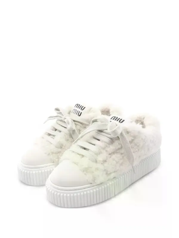 Miu Miu 2010s Boa Shearling-effect Sneakers