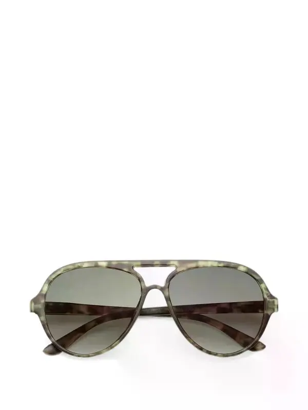 OKKIA Tortoiseshell-effect Pilot-frame Sunglasses