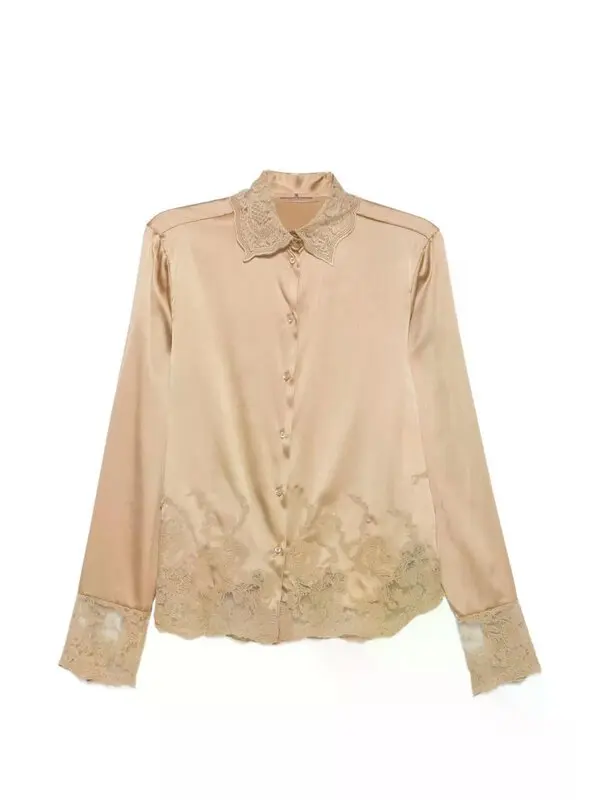 Ermanno Scervino Lace-trim Shirt - Neutrals