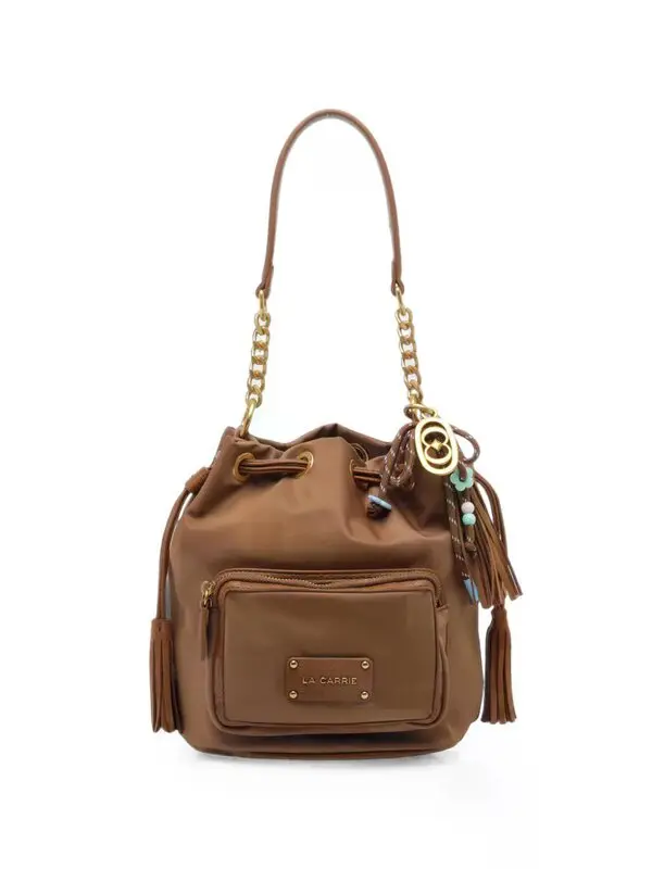 LA CARRIE Dark Wave Bucket Bag - Brown