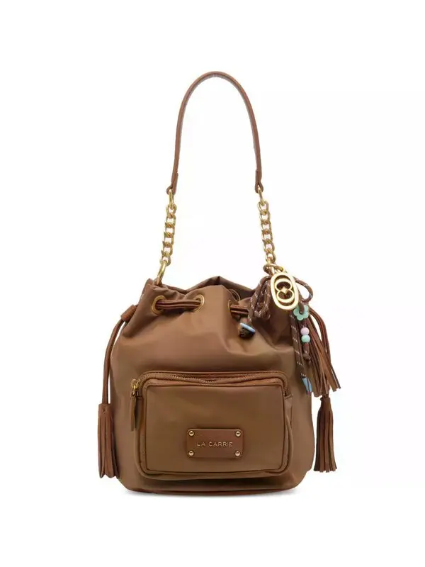 LA CARRIE Dark Wave Bucket Bag - Brown