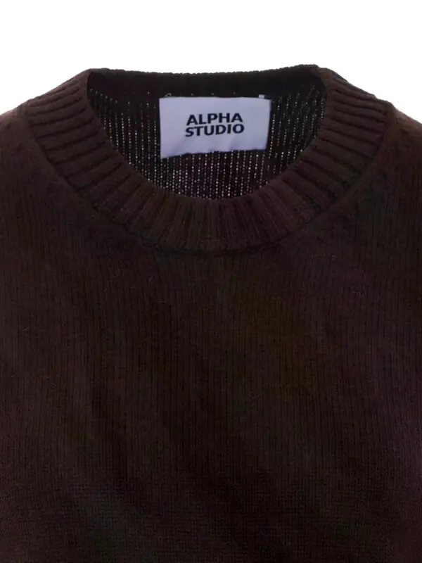 Alpha Studio Crew-neck Long-sleeve Sweater