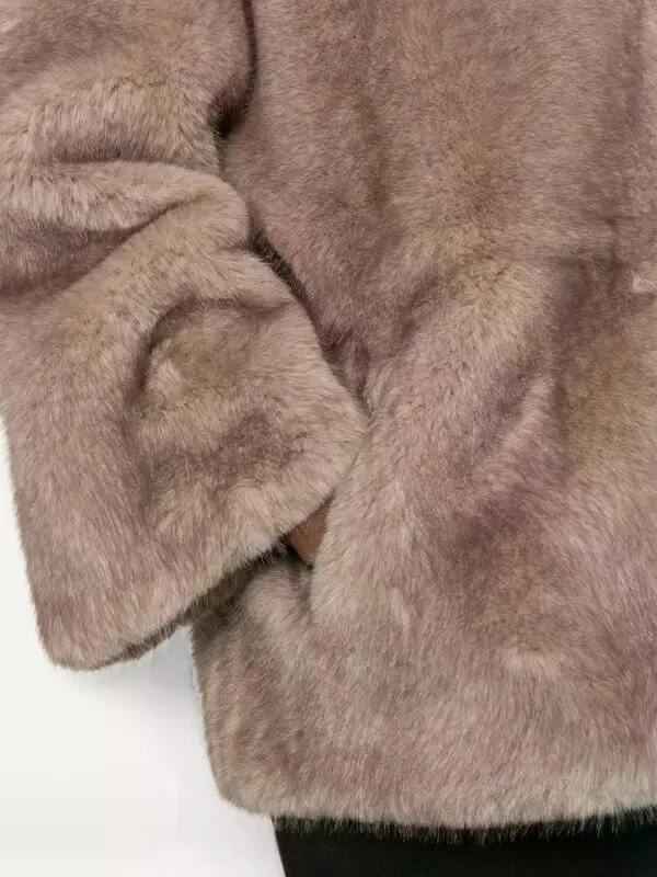 CENERE GB Hooded Faux-fur Coat