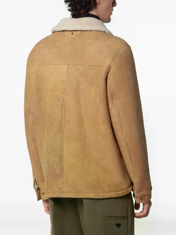 SALVATORE SANTORO Kali Shearling-collar Leather Jacket