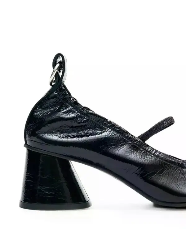 ALOHAS Rhiane Crinkled-finish Block-heel Pumps