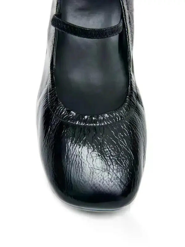 ALOHAS Rhiane Crinkled-finish Block-heel Pumps
