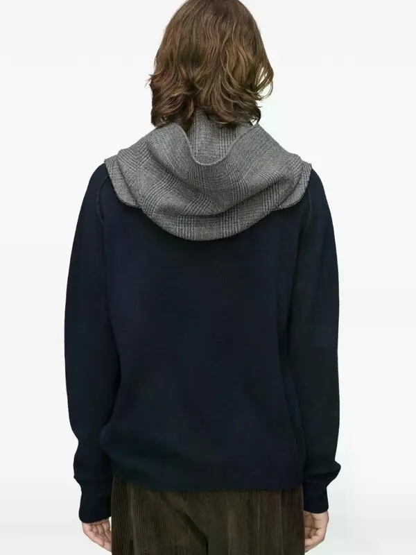 MAISON MARGIELA Check-pattern Toggle-fastening Scarf