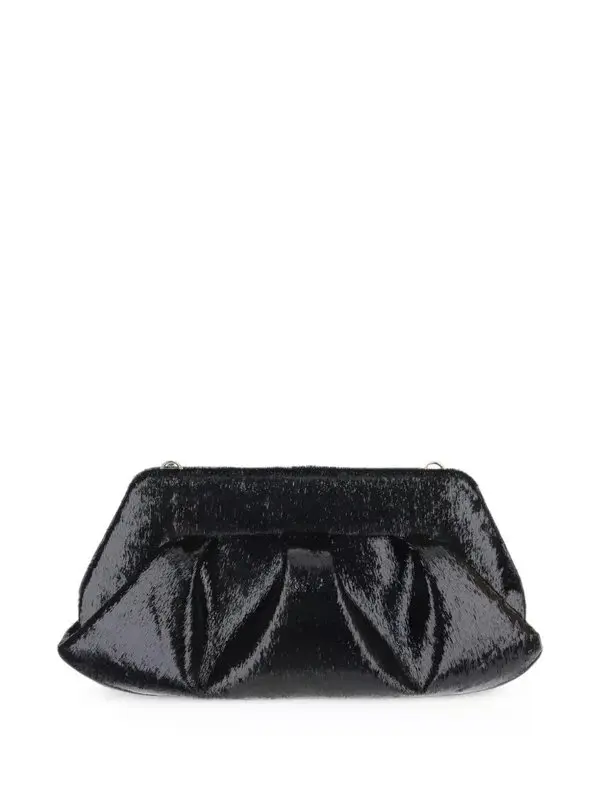 THEMOIRE Bios Pleated Clutch Bag - Black