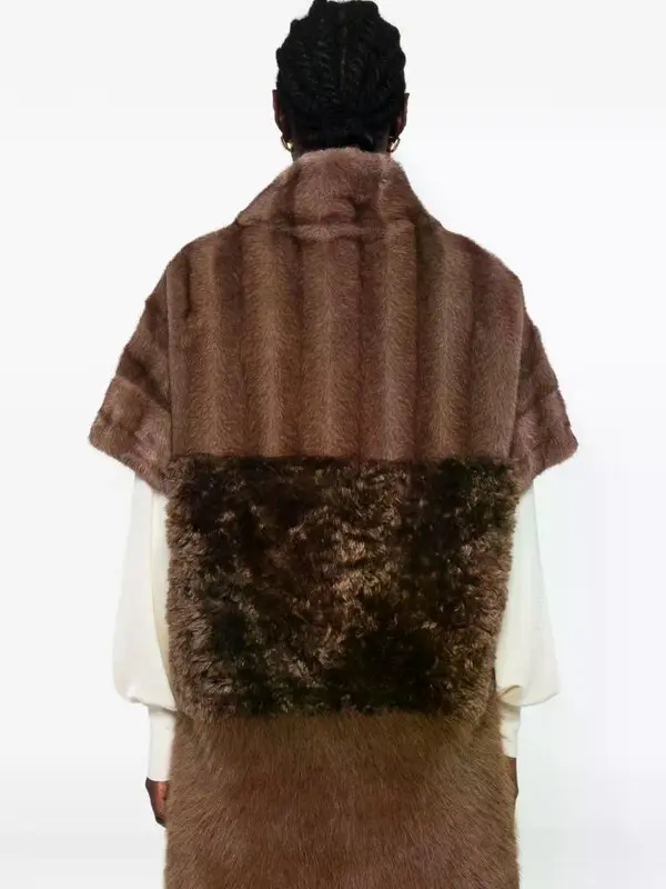 CENERE GB Faux-fur Panelled Coat