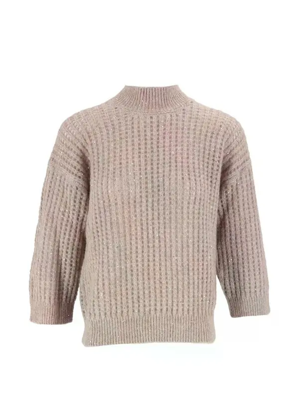 Peserico Sequin-embellished Chunky-knit Sweater - Pink