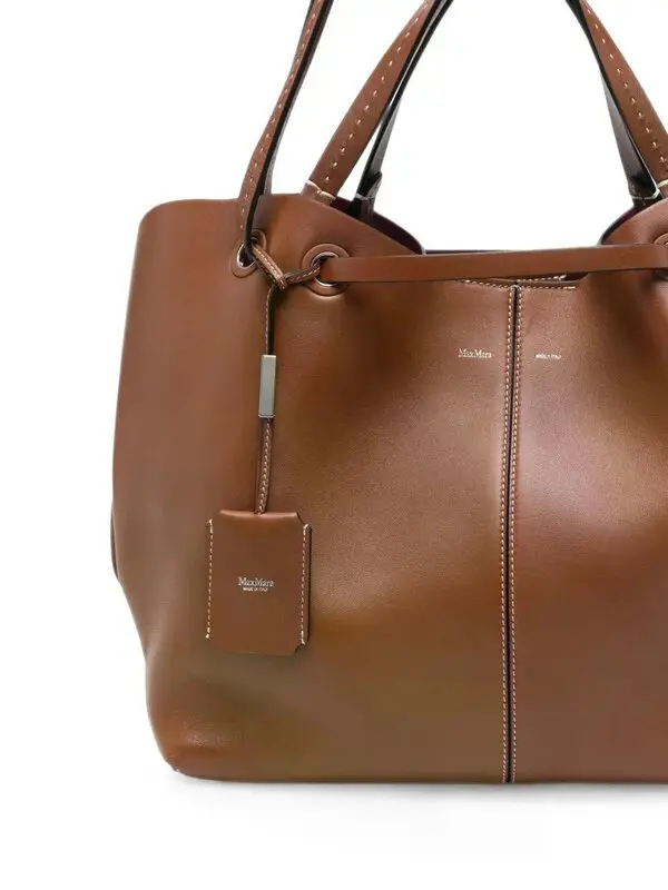 Max Mara Contrast-stitching Tote Bag