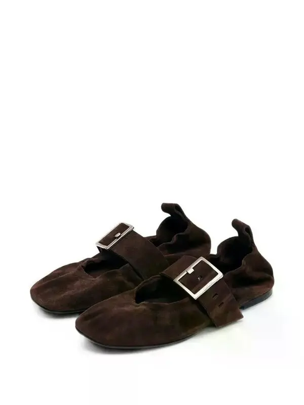 ALOHAS Sarea Buckle-strap Ballet Flats - Brown