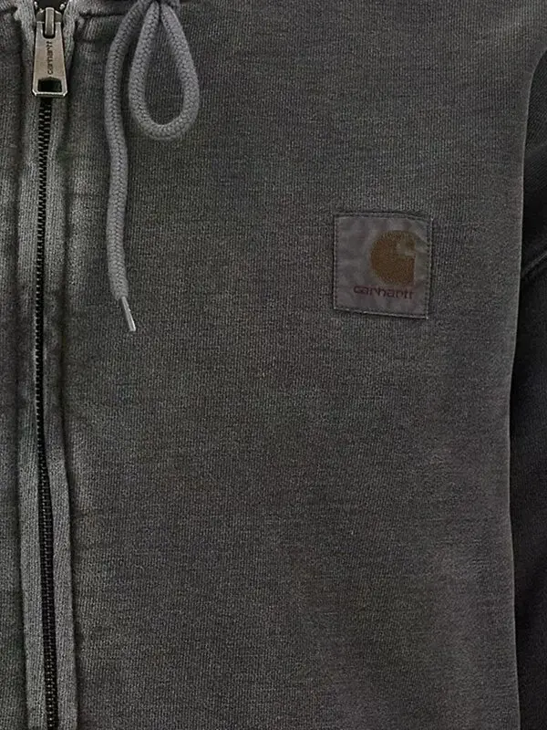 Carhartt Work In Progress Logo-patch Zip-up Hoodie