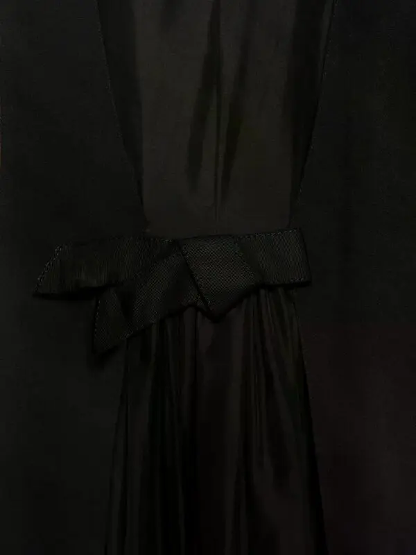 LANVIN Bow-detail Pleated Midi Dress