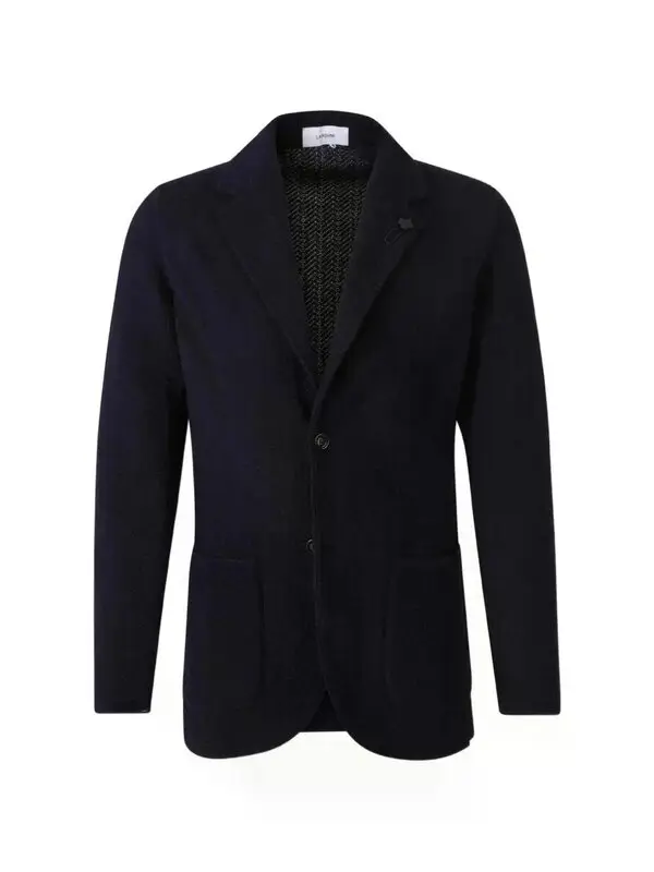 LARDINI Herringbone-knit Virgin Wool Jacket