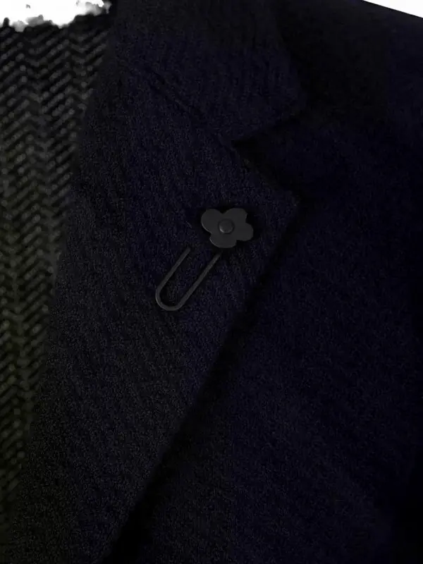 LARDINI Herringbone-knit Virgin Wool Jacket