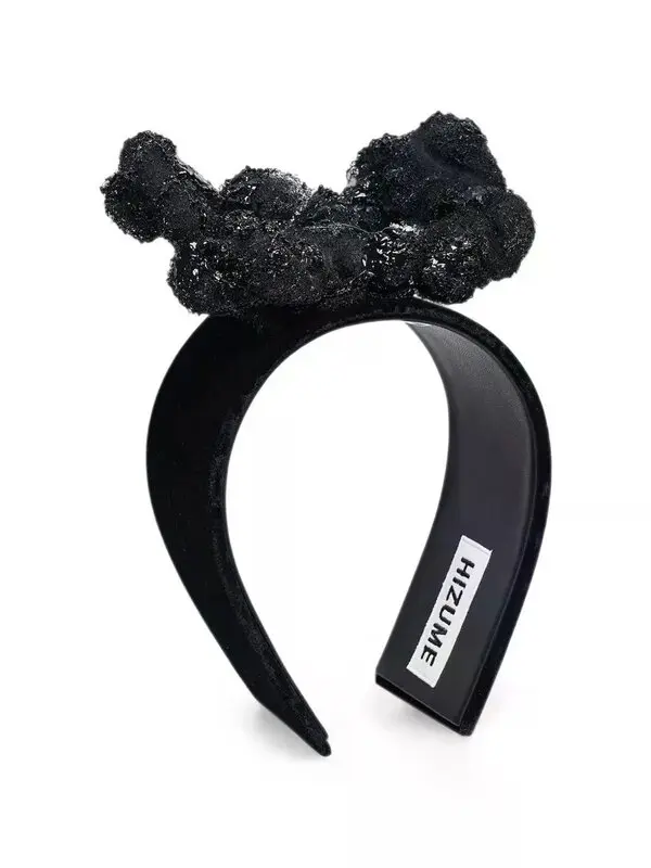 Comme Des Garçons X Hizume Velvet-finish Headband - Black