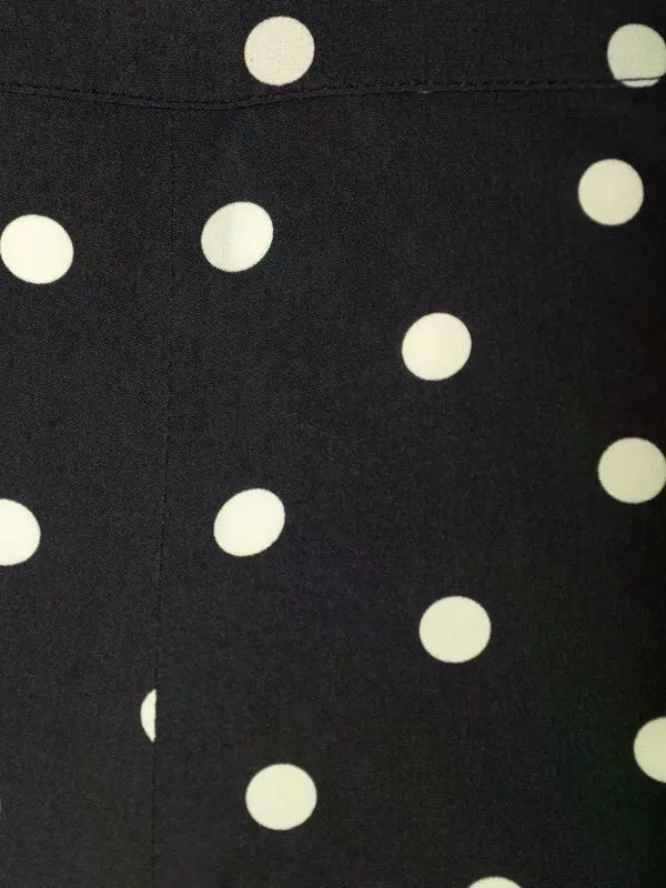FRANCOISE PINTON - PARIS Polka-dot Flared Trousers