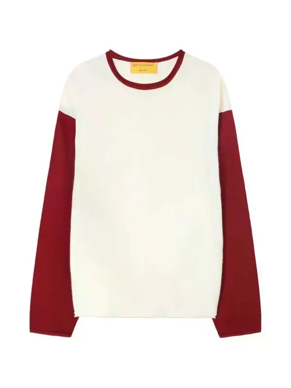 Guest In Residence Baseball Colour-block Cashmere Sweater - White