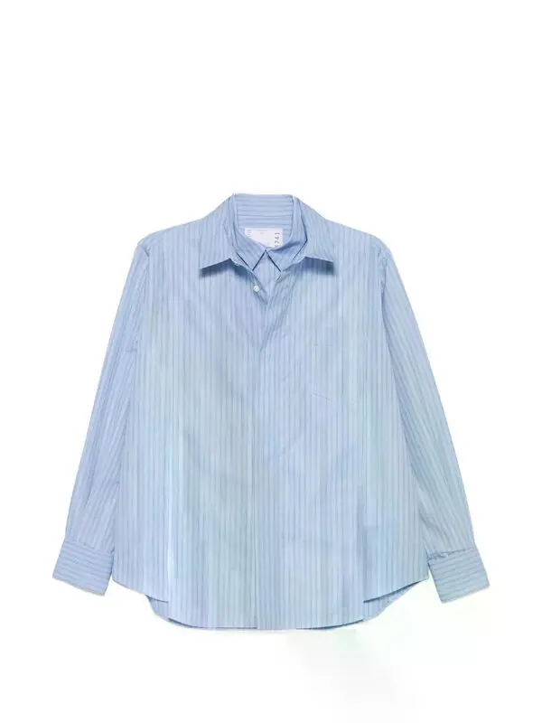 Sacai Striped Layered Shirt - Blue