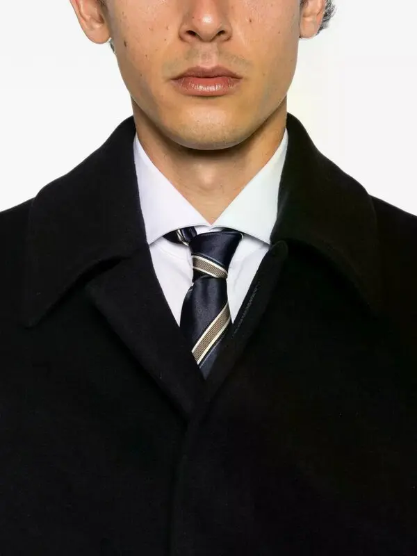 LARDINI Peggy Concealed-front Virgin Wool Coat