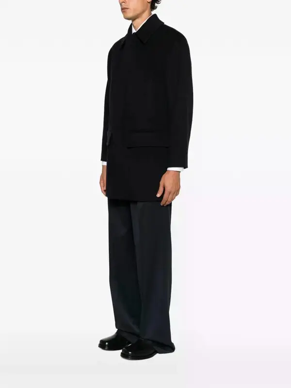 LARDINI Peggy Concealed-front Virgin Wool Coat