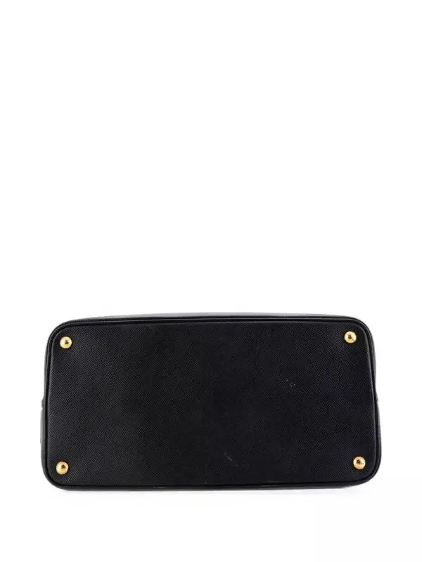 Prada Cuir Double Saffiano Leather Medium Tote Bag - Black