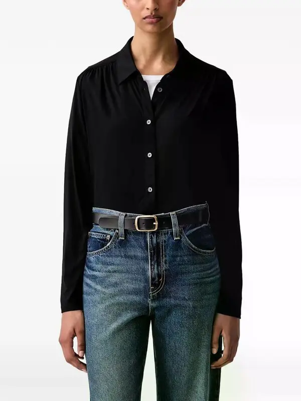 Marc O'polo Gathered Long-sleeve Shirt - Black