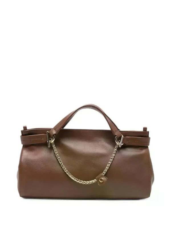 Orciani Chain-detail Leather Shoulder Bag - Brown
