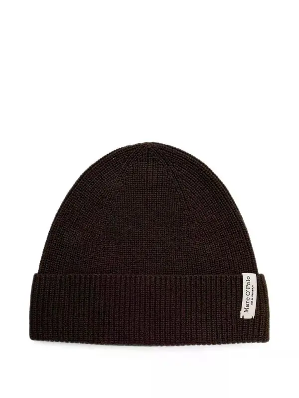 Marc O'polo Ribbed-knit Turn-up Beanie Hat - Brown